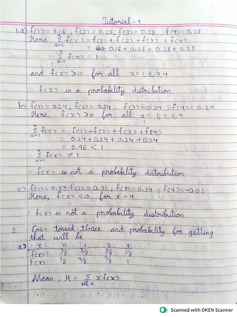 PSNM Tutorial-9 Solution | PDF