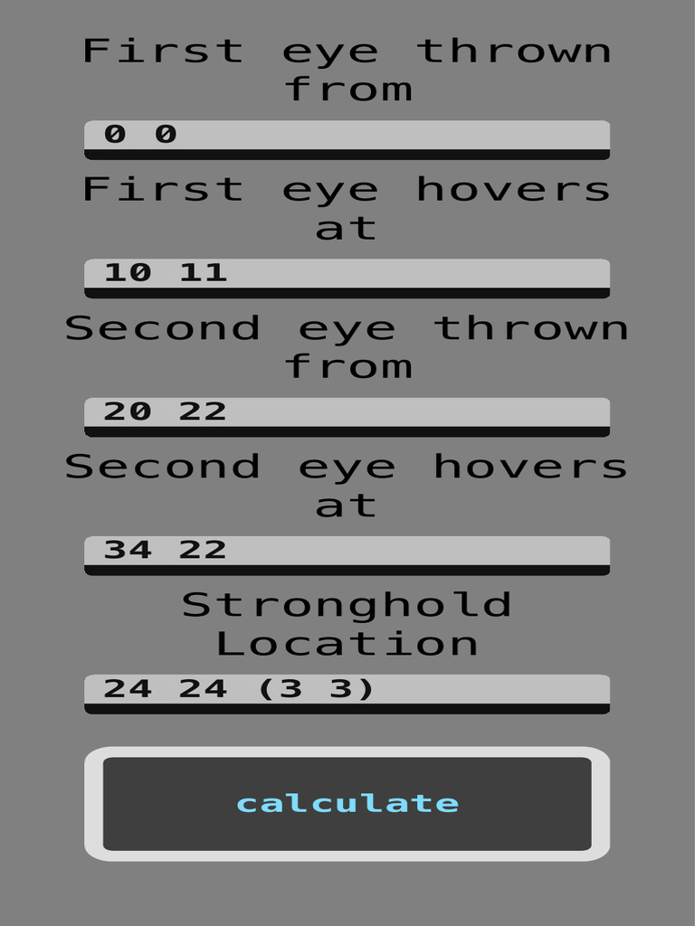 Stronghold Location Calculator Pdf