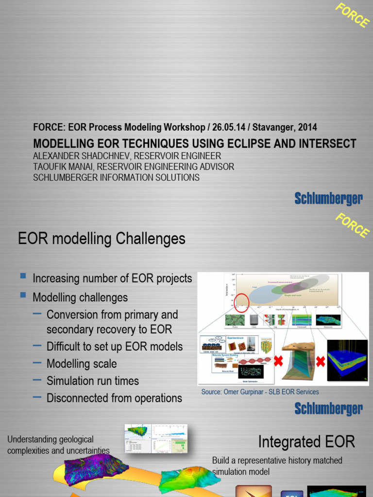 8 Schlumberger Eor Simulators Force Pdf Enhanced Oil Recovery
