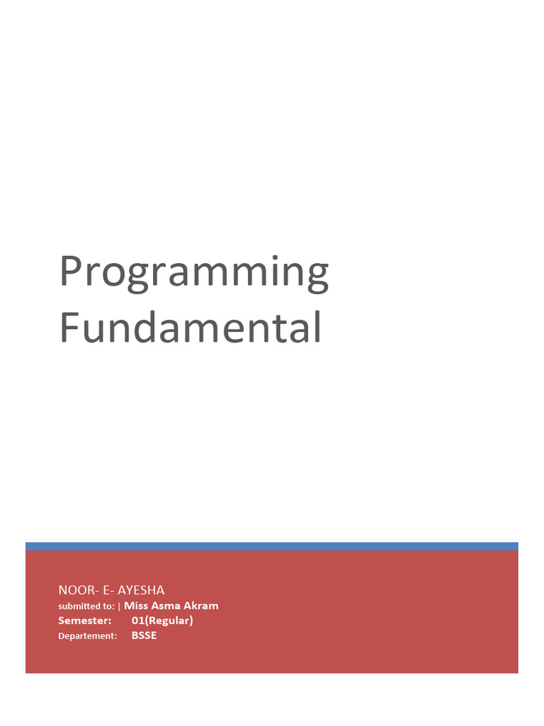 (NOOR E AYESHA) Programming Lab Work | PDF | Computer Programming ... (NOOR E AYESHA) Programming Lab Work | PDF | Computer Programming ...