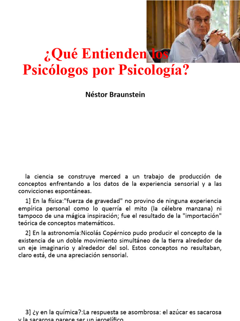Nestor Braunstein | PDF | Sicología | Science