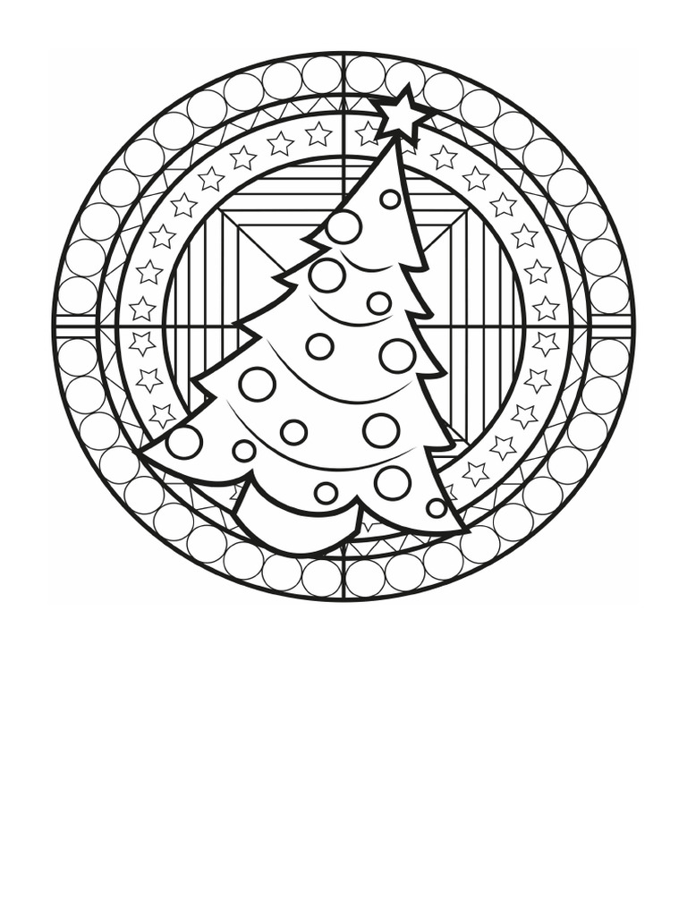 Coloriage Mandala Sapin | PDF