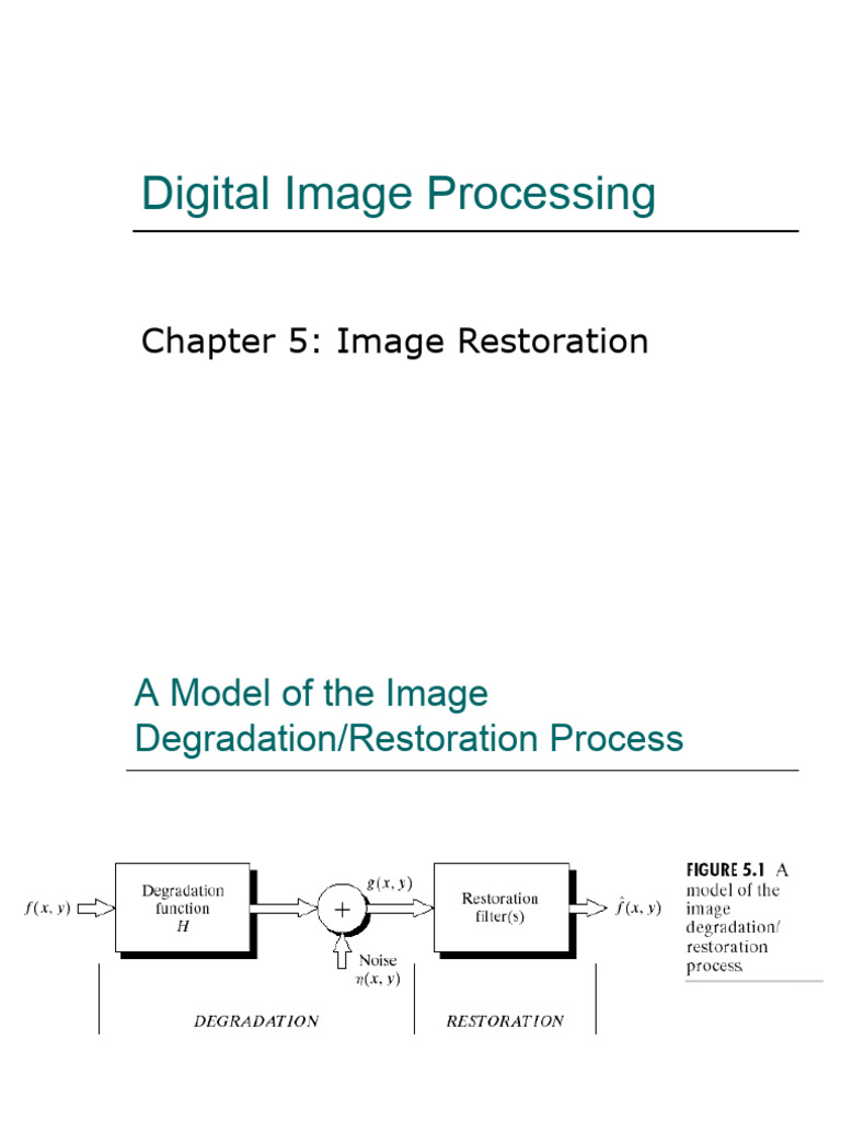 Unit 5 Degradation and Restoration Noise Filter | PDF | Signal Processing | Computer Engineering