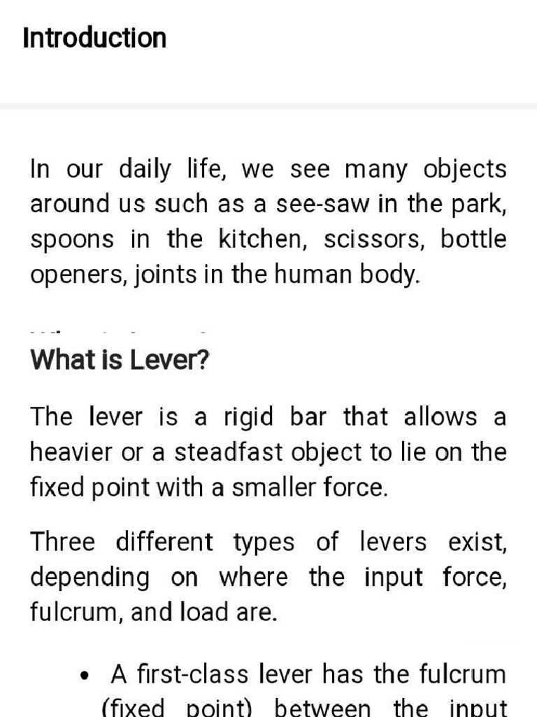 Lever | PDF