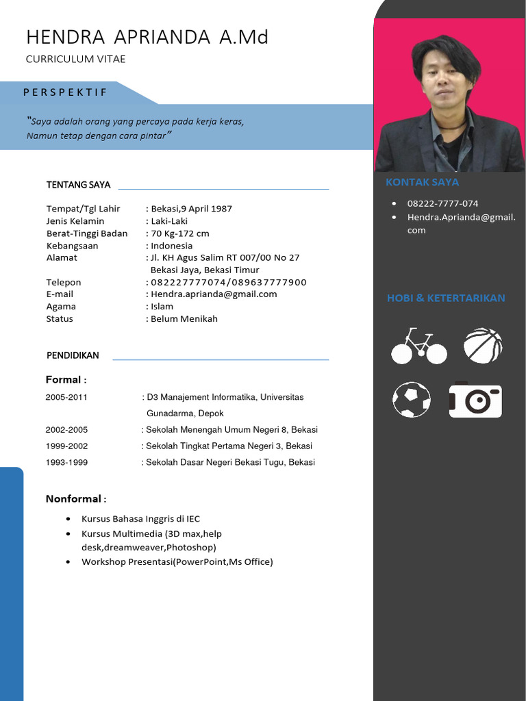 CV Hendra Aprianda | PDF
