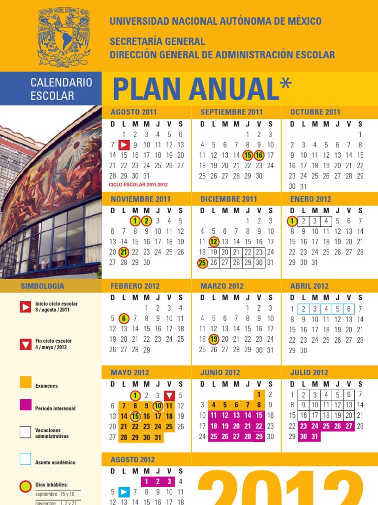 Calendario UNAM 2012