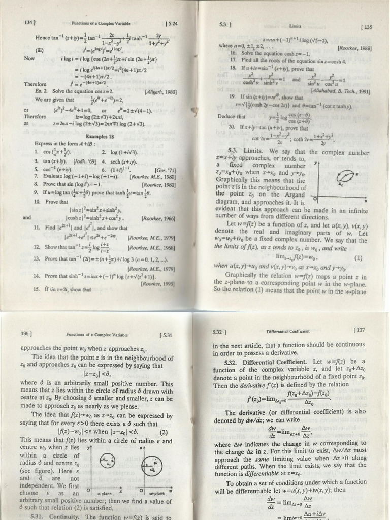 Analytic Functions and Line Integrals (Examples 19-20) | PDF