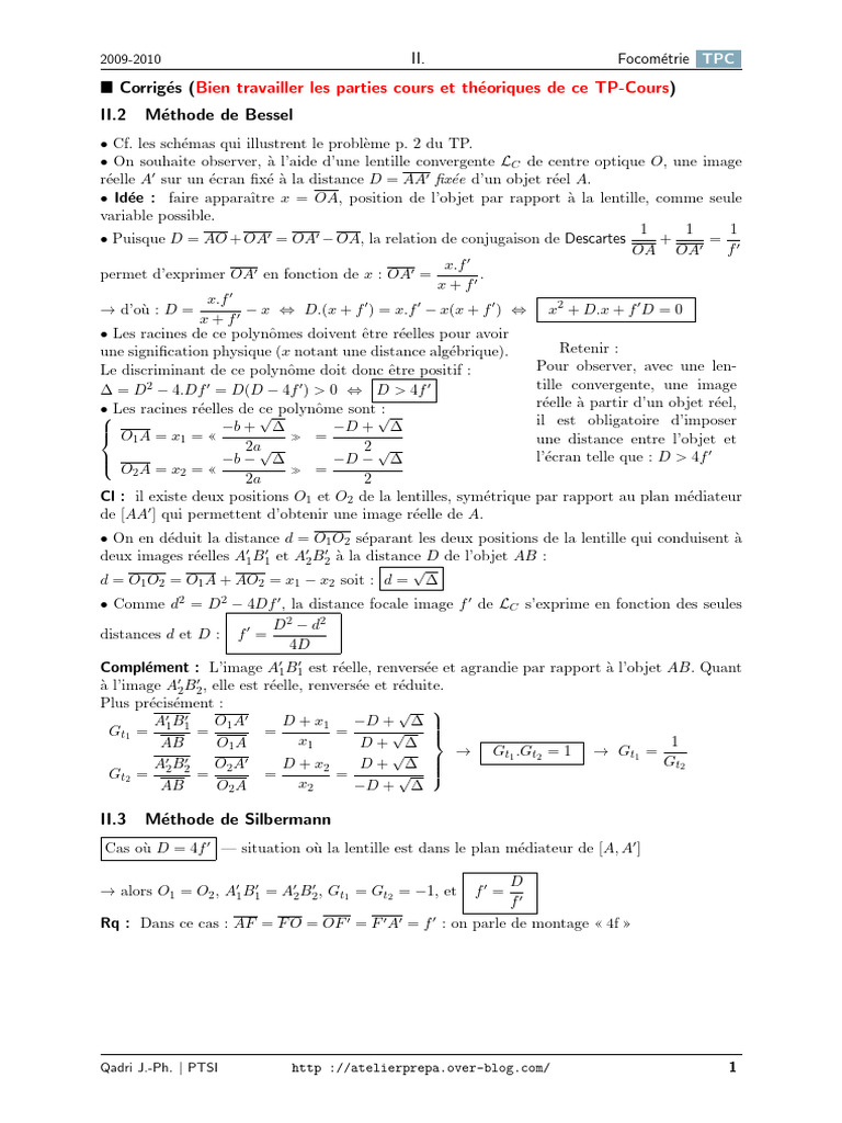 TP FocometrieCOR 0910 | PDF