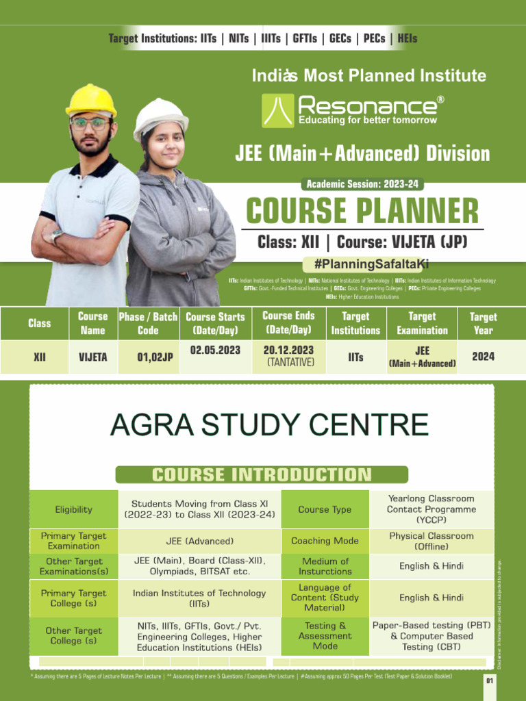 JEE 2024 Course Planner | PDF