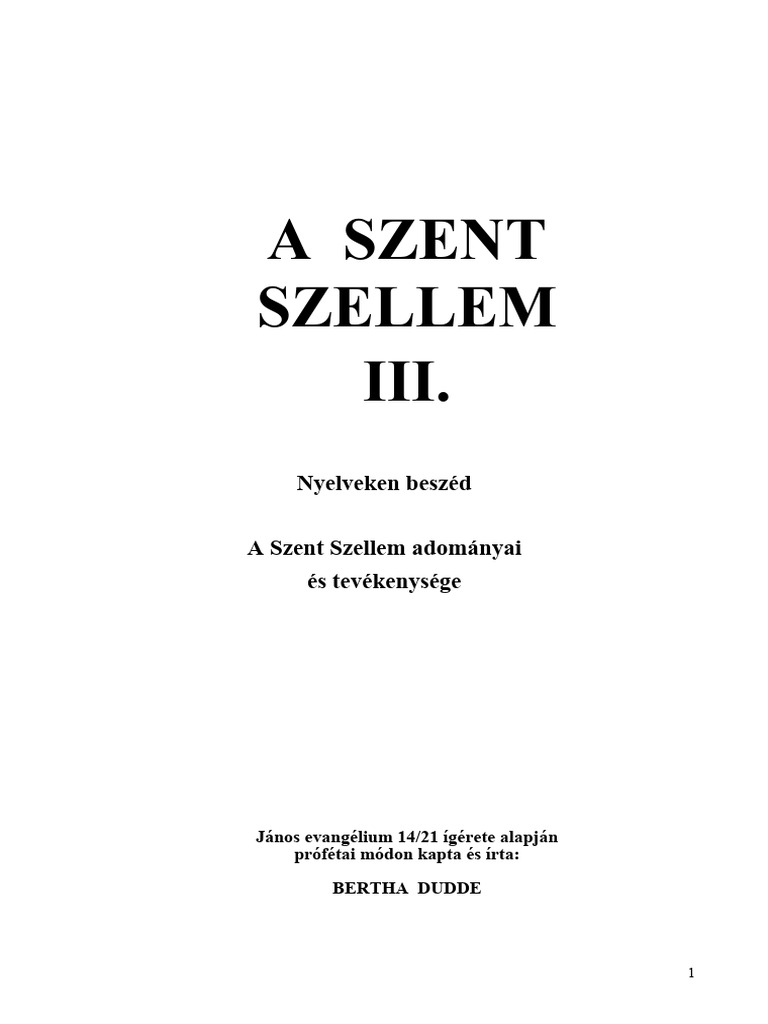 Bertha Dudde - Szent Szellem 3 | PDF Bertha Dudde - Szent Szellem 3 | PDF