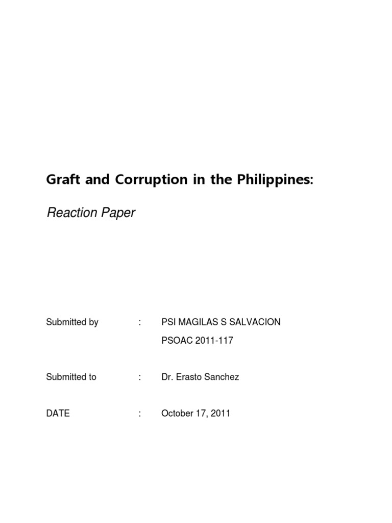 Assignment On Graph and Corruption | PDF | Political Corruption ...