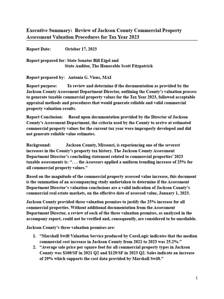 Jackson County 2023 Commercial Valuation Review | PDF | Real Estate ...