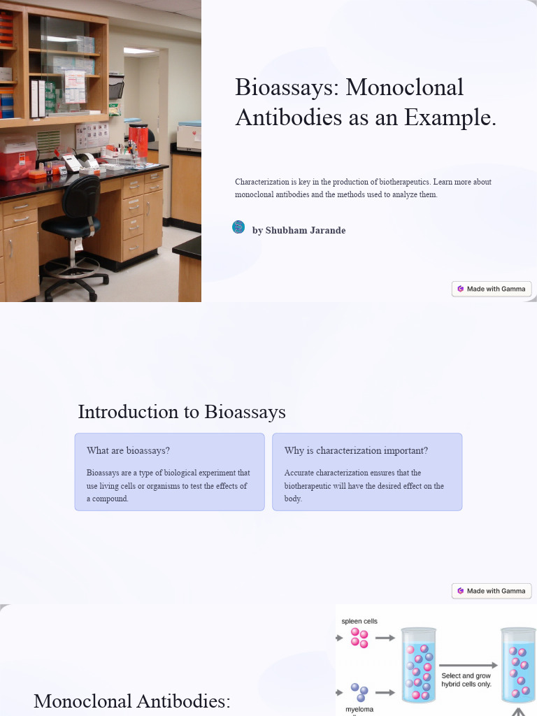 Bioassays Monoclonal Antibodies As An Example | PDF