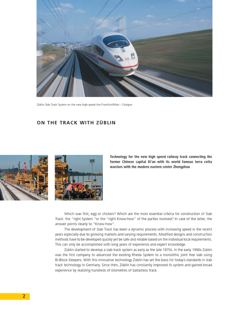 Brochure On The Track With Zueblin 2006 | PDF
