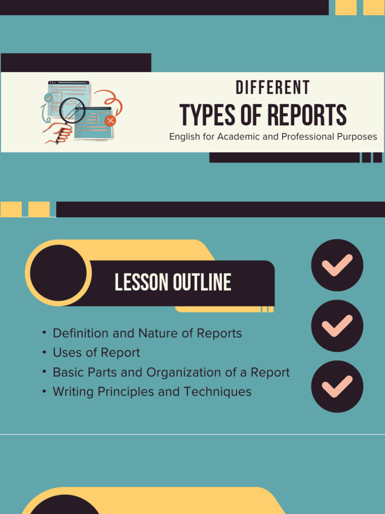 Different: Types of Reports | PDF