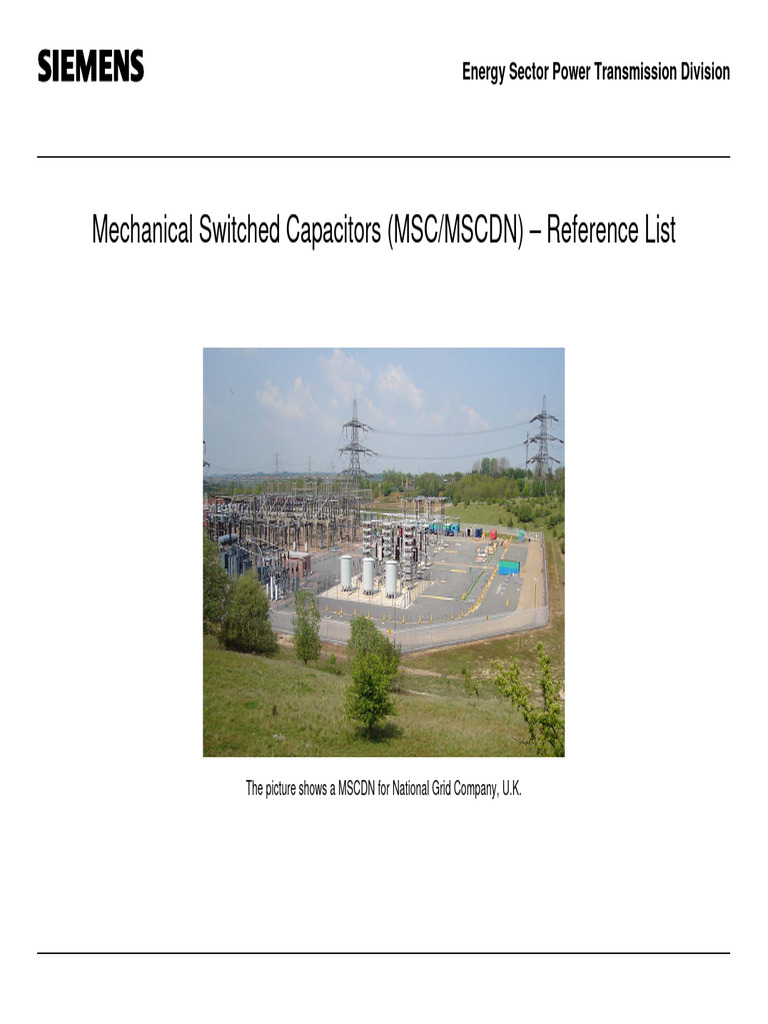 Mechanical Switched Capacitors MSC MSCDN Reference List | PDF