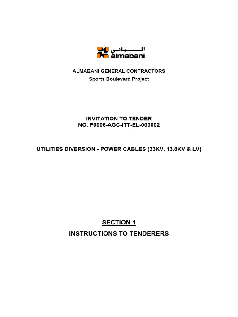 03 Instructions To Tenderers - Rev.00 | PDF | Justice | Crime & Violence