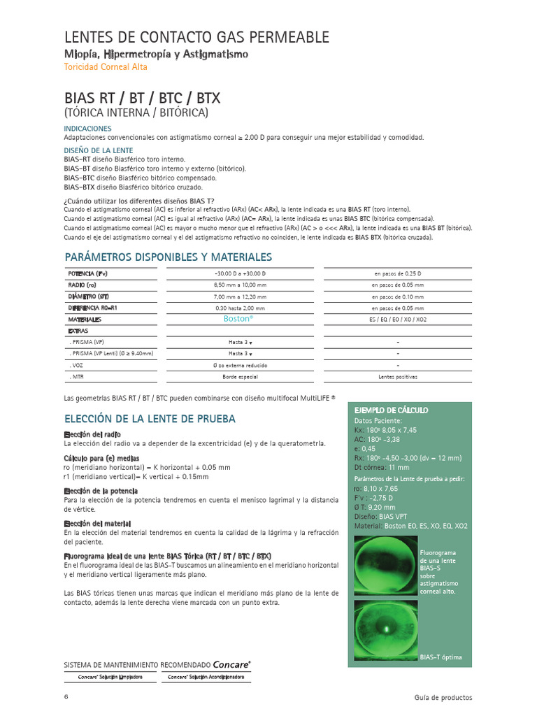 Bias RT BT BTC BTX-2 | PDF | Óptica | Aplicaciones de vidrio