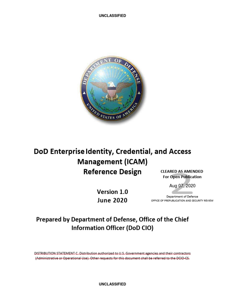 DoD Enterprise ICAM Reference Design | Download Free PDF | Computer ...