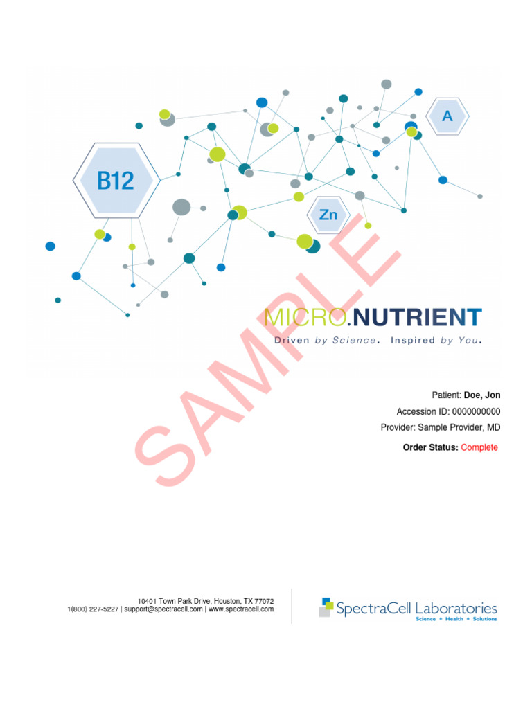 Micronutrient Profile Report | PDF | Nutrients | Vitamin