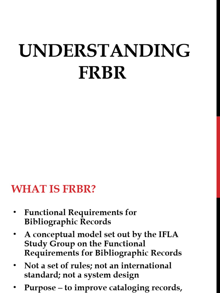 LLE Review Class 2016 - Lesson 3 - FRBR and FRAD | PDF | Conceptual ...