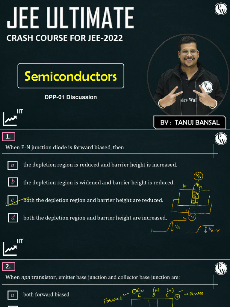 Semiconductors _ DPP 01 Solution Notes | PDF | P–N Junction | Diode
