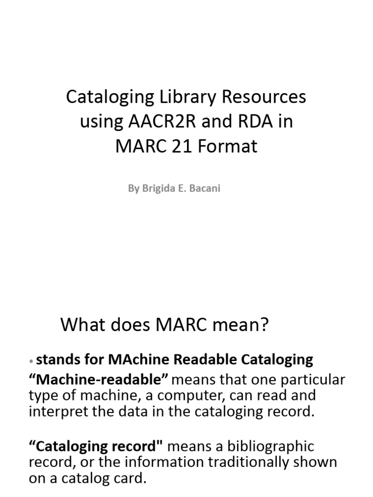 MARC 21 Format | PDF | Information Science | Library Science