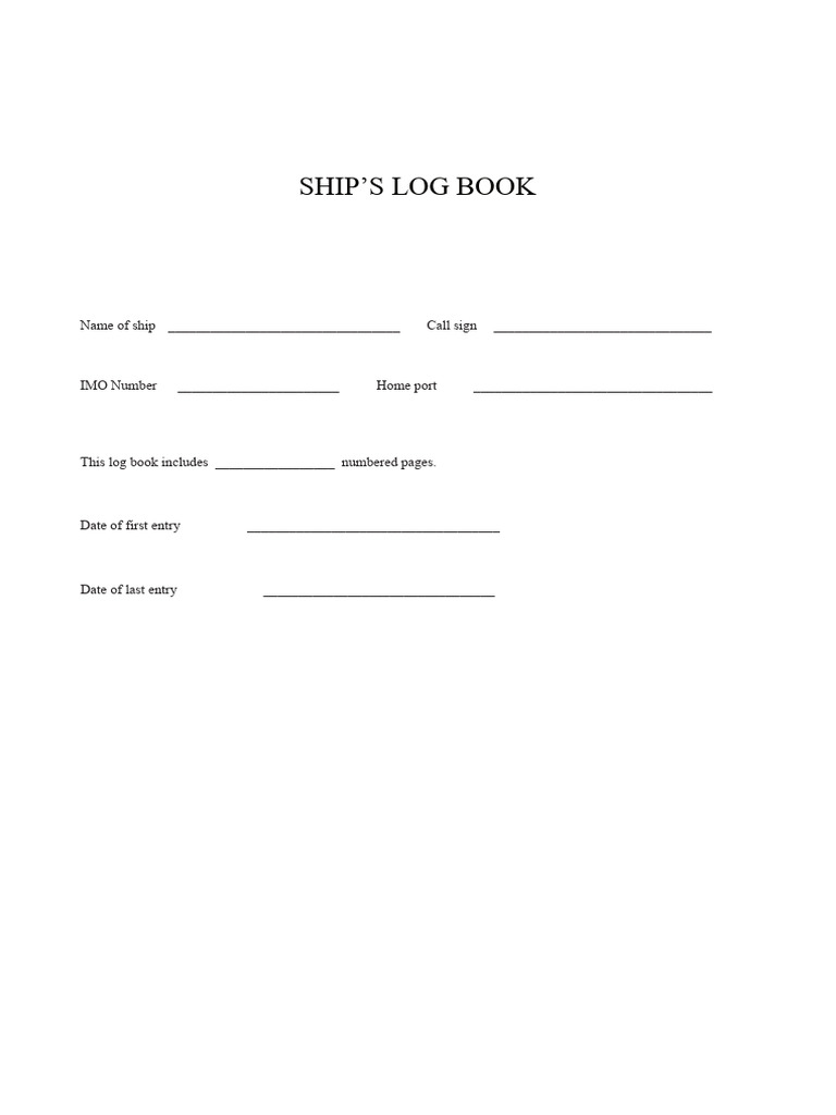 Ship's Log Book Essentials | PDF