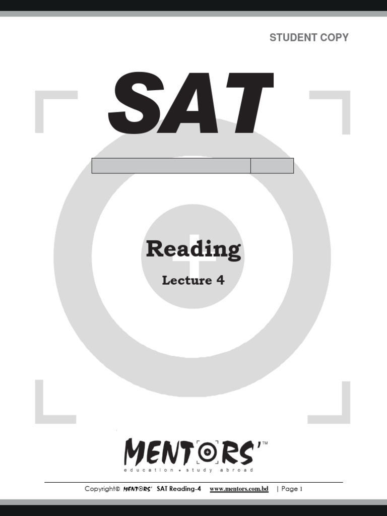 SAT Reading 4 | PDF | Science & Mathematics