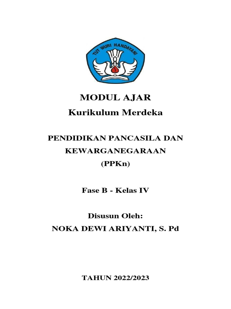 Modul Ajar Pancasila Kelas 4 Kurikulum Merdeka Bab 4 Pdf
