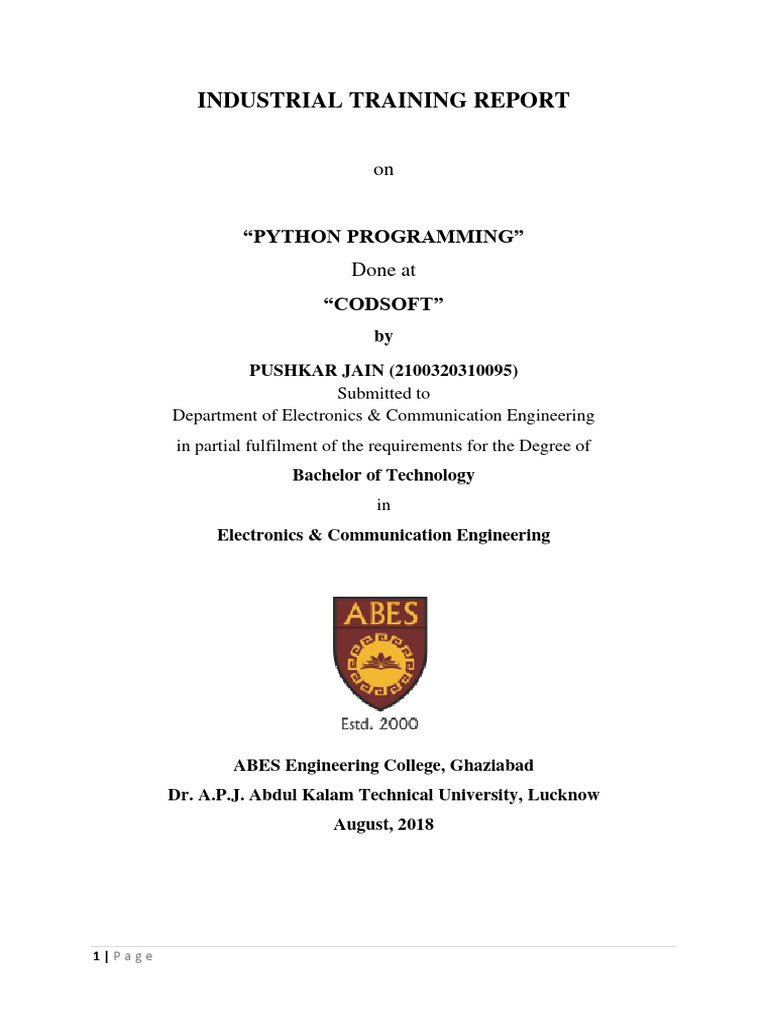 Python Programming Training Report | PDF | Object Oriented Programming | Password