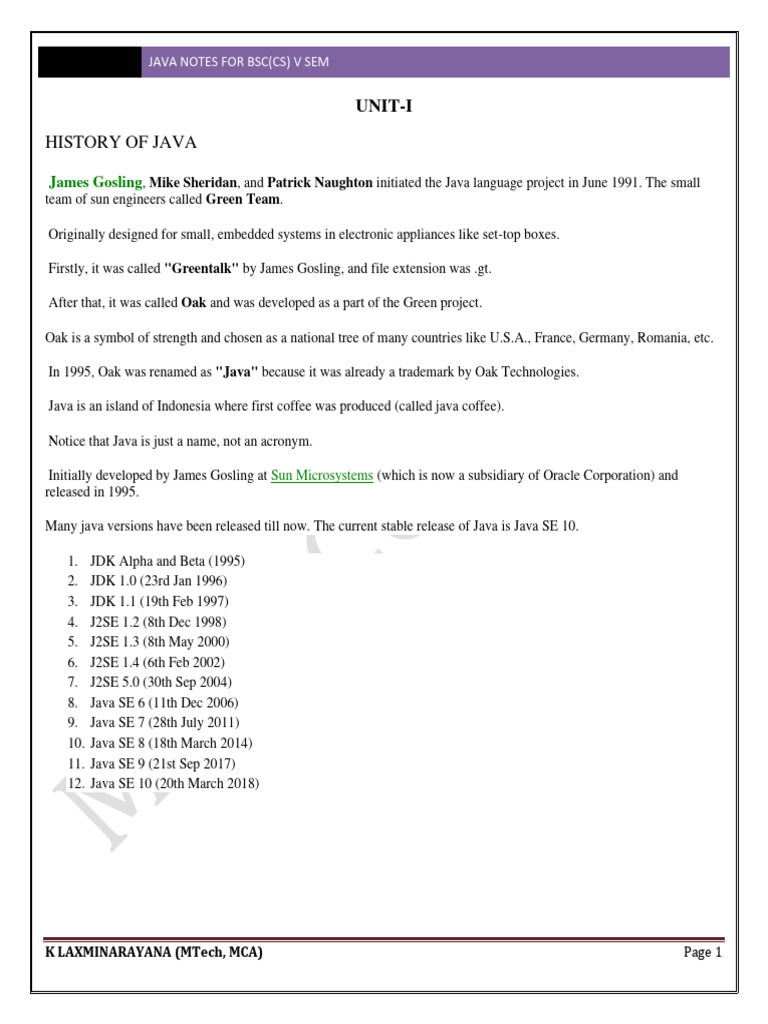 Java Notes | PDF | Programming | Constructor (Object Oriented Programming) Java Notes | PDF | Programming | Constructor (Object Oriented Programming)