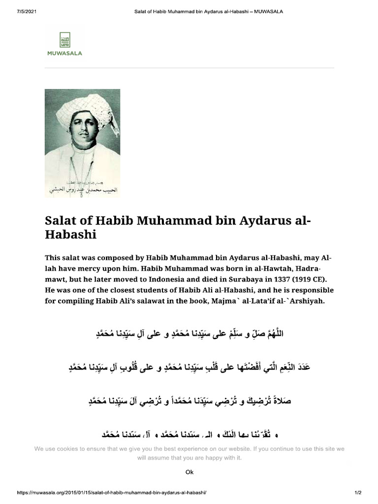 Shalawat Habib Muhammad Bin Aydarus Al-Habashi | PDF