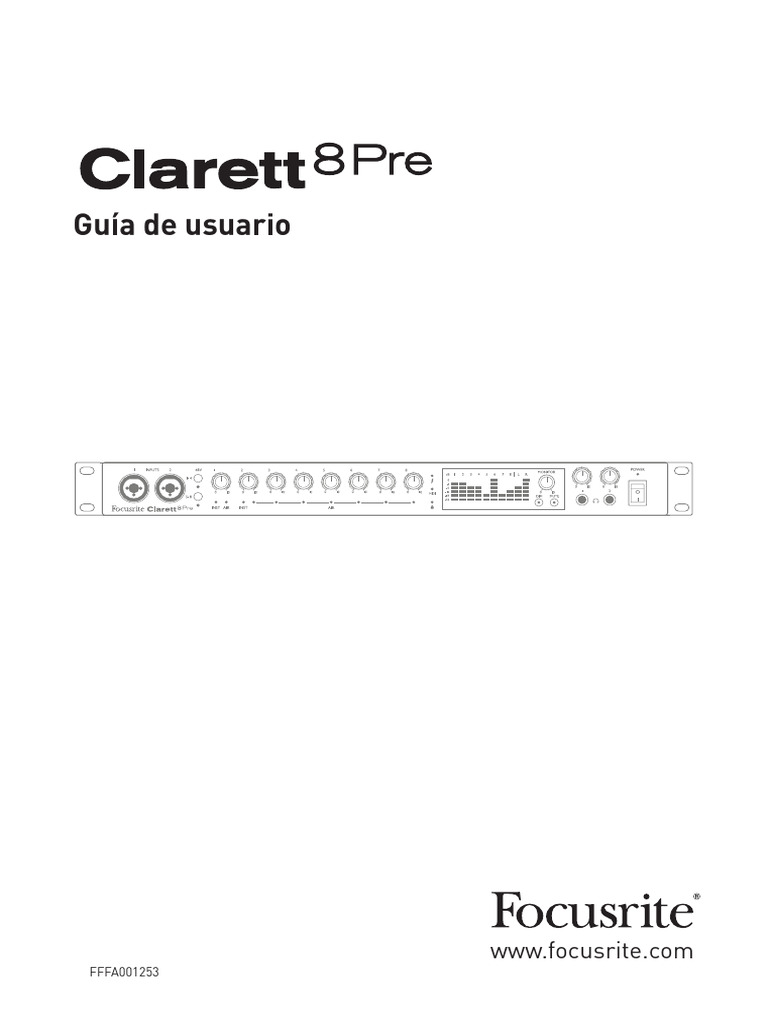 Clarett 8 Pre User Guideesp | PDF | Micrófono | Altoparlante