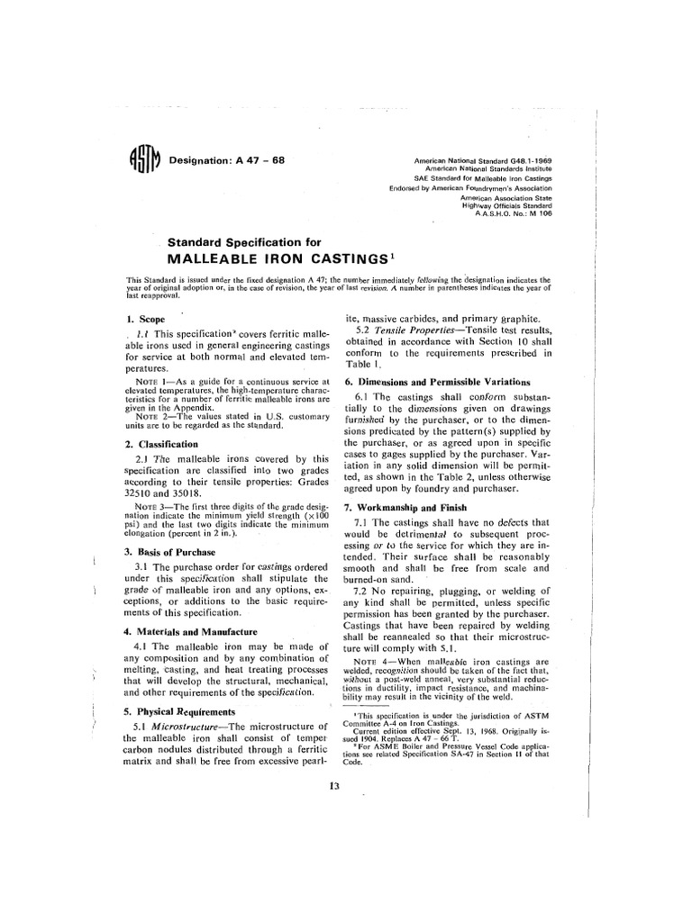 Astm A47 | PDF