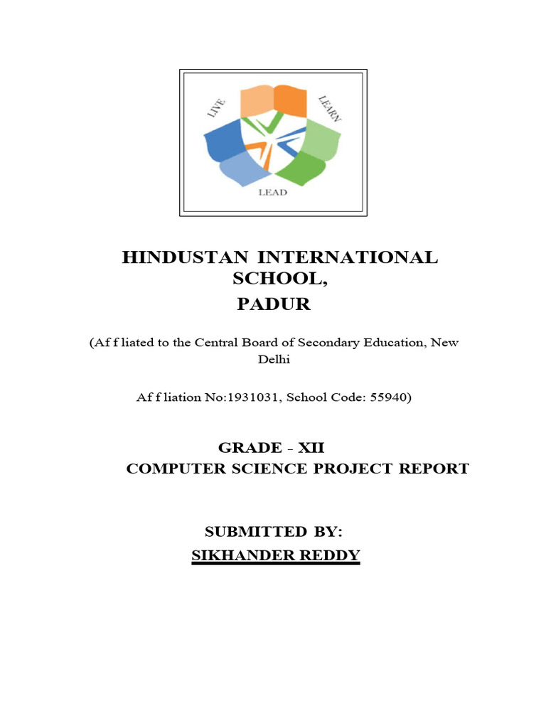 CSC Project | Download Free PDF | Databases | My Sql