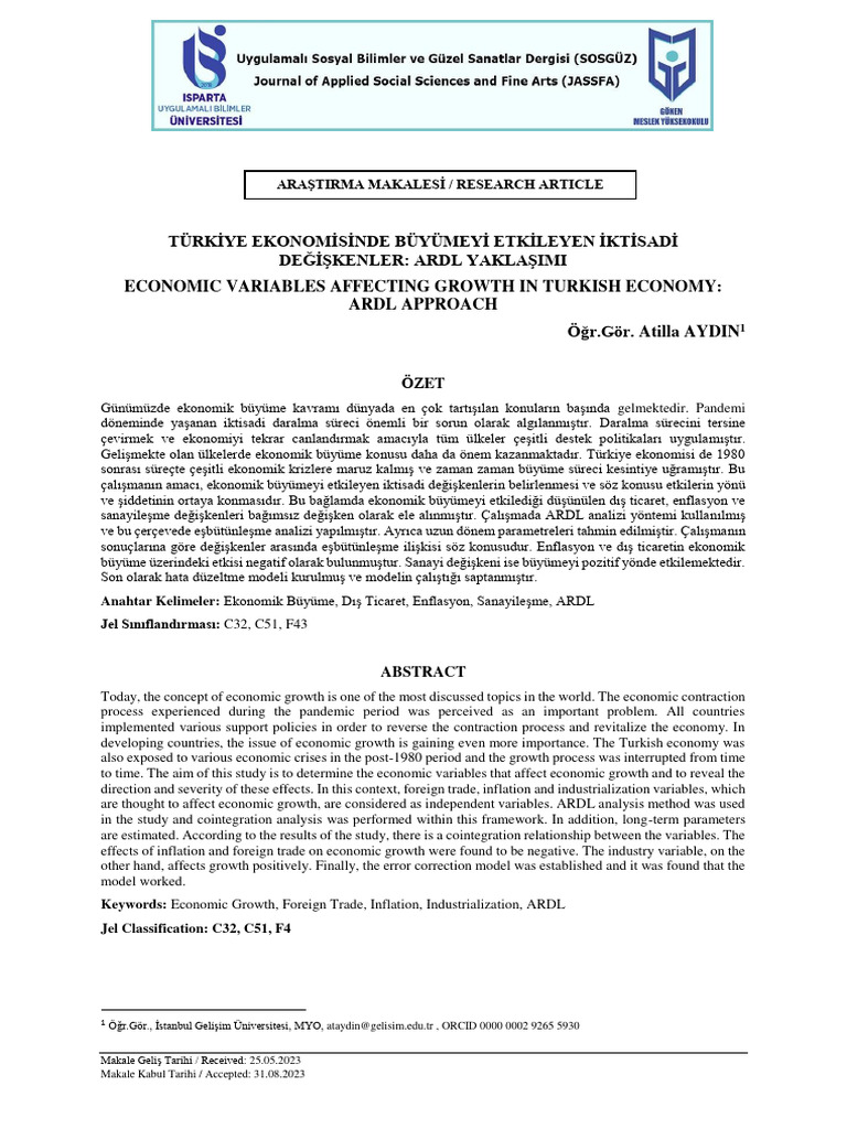 T - RK - Ye Ekonom - S - Nde B - y - Mey - Etk - Leyen - KT - Sad - de - Kenler - Ardl Yakla ...
