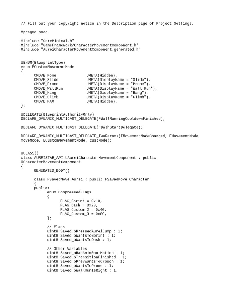 Aurei Character Movement Component | PDF | Computer Science | Object ... Aurei Character Movement Component | PDF | Computer Science | Object ...