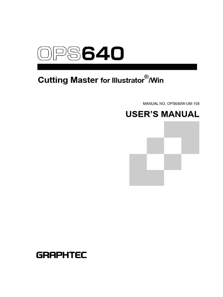 Cutting Master For Illustrator OPS640W-UM-158 | PDF | Parameter ...
