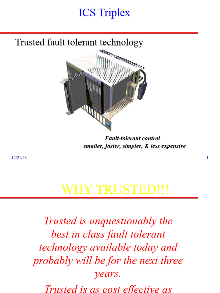 Trusted Overview Rev 1 | PDF | Programmable Logic Controller | Fault Tolerance