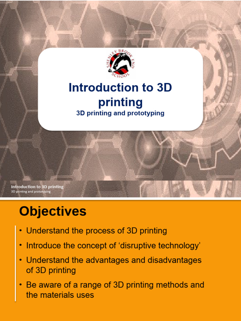 Introduction To 3D Printing | PDF | 3 D Printing | Technological Change