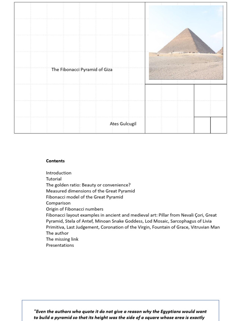 The Fibonacci Pyramid of Giza | PDF | Rectangle | Triangle