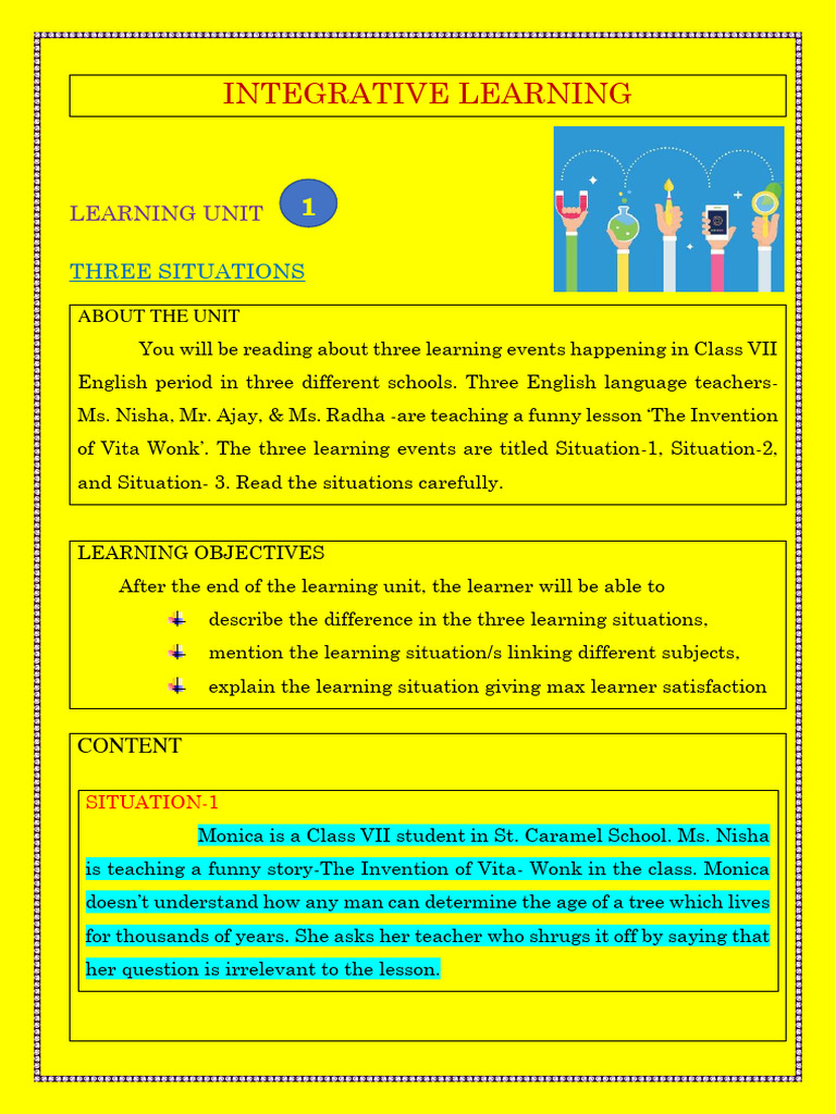 Three Situations | PDF | Learning | Behavior Modification