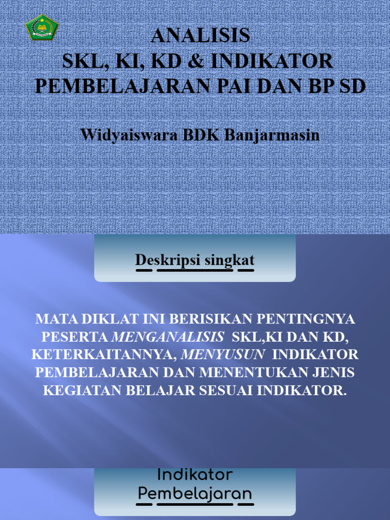 Analisis SKL & Indikator PAI SD | PDF | Karier & Perkembangan