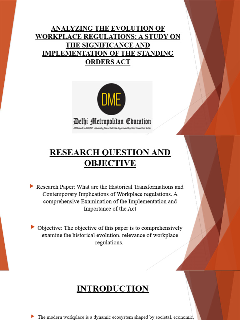 Standing Orders Act - Implementation and Significance | PDF ...