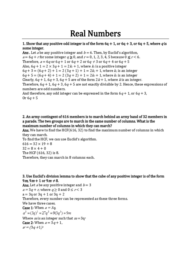 Real Number | PDF | Arithmetic | Applied Mathematics