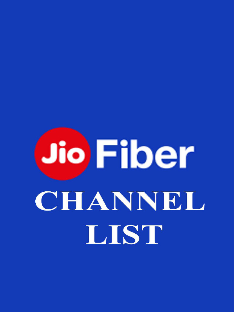 Jio Fiber Channels Plan Details | PDF