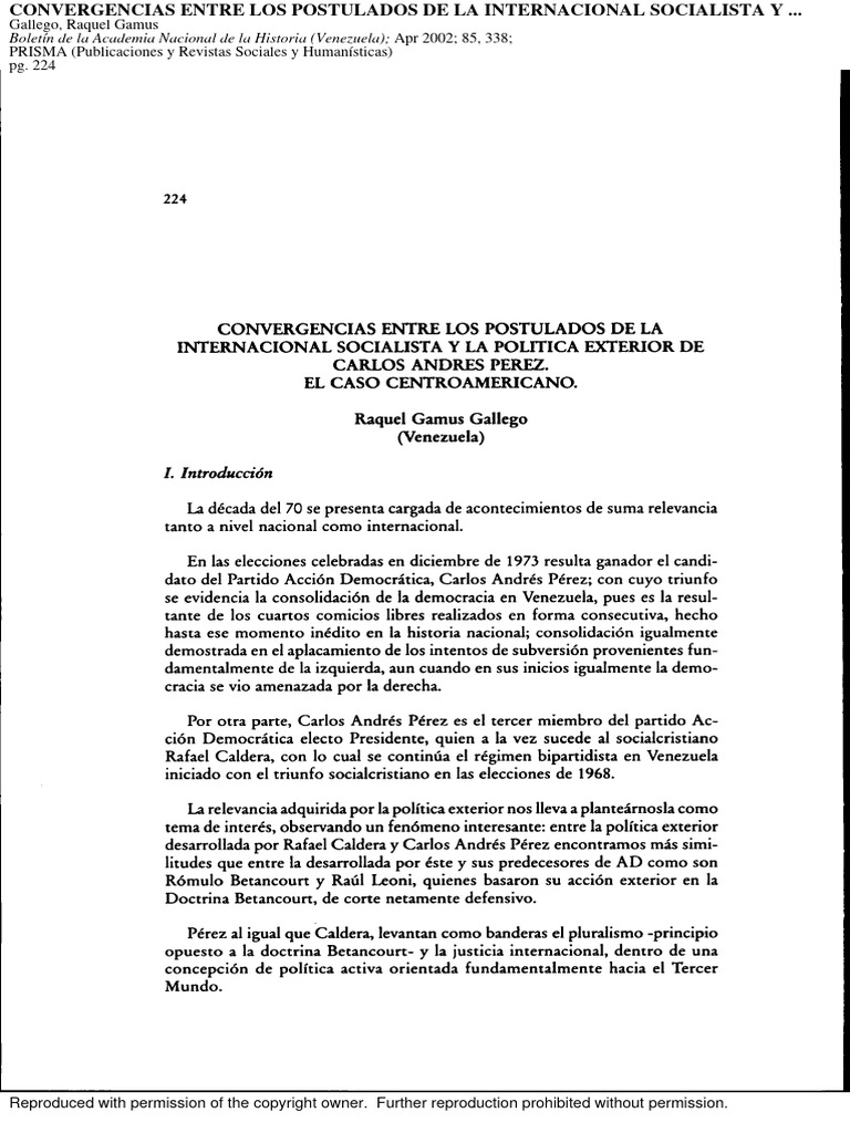 Politica Exterior de Carlos Andres Perez | PDF | Biology | Property Law Politica Exterior de Carlos Andres Perez | PDF | Biology | Property Law