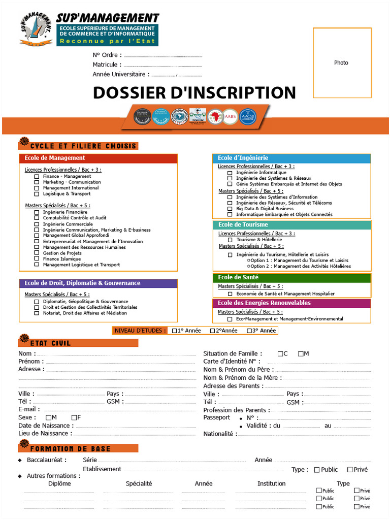Dossier Inscription | PDF