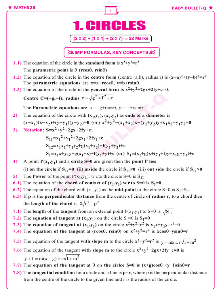 1-CIRCLES | PDF | Circle | Tangent